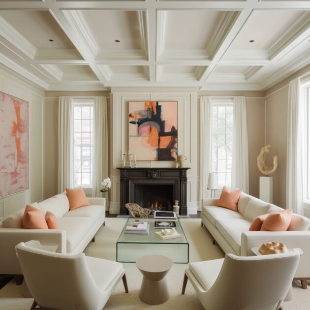 Modern Transitional Living Room Interior Design Ideas | FH