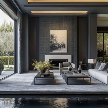 Luxurious Living Room Interior Designs with Rich Gray Hues