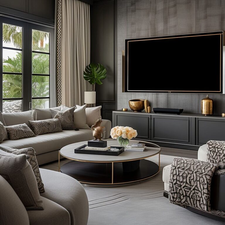 Luxurious Living Room Interior Designs with Rich Gray Hues