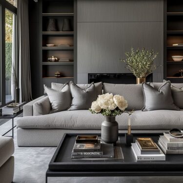 Luxurious Living Room Interior Designs with Rich Gray Hues