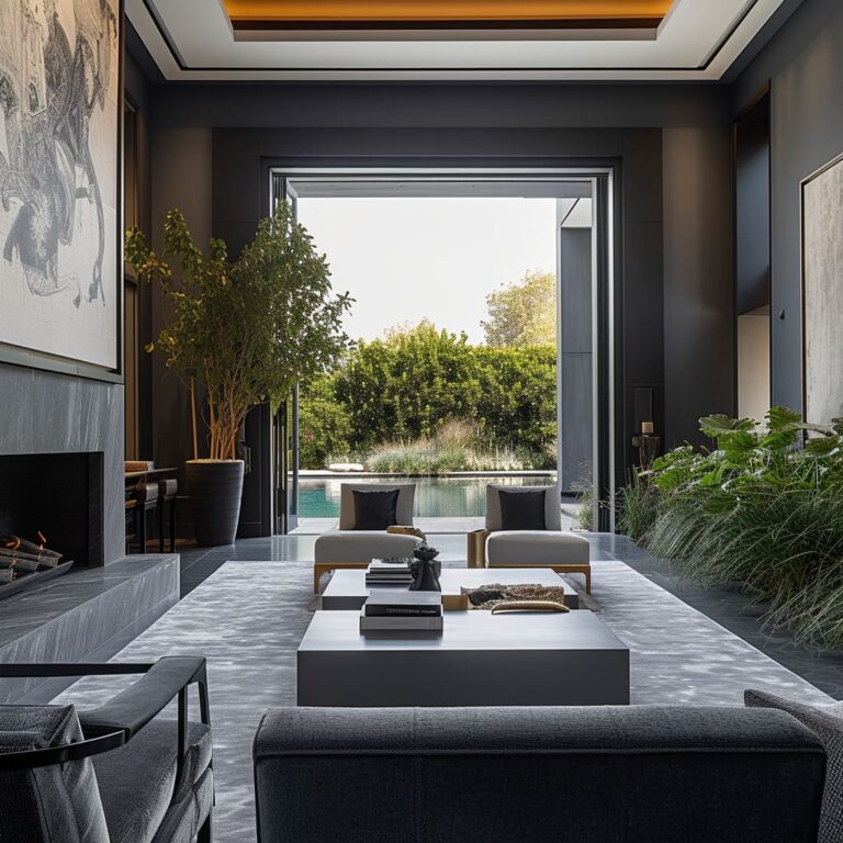 Luxurious Living Room Interior Designs with Rich Gray Hues