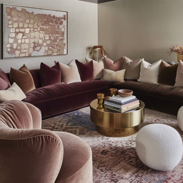 Elegance Woven: The Interplay of Plush Fabrics and Lustrous Metals in ...
