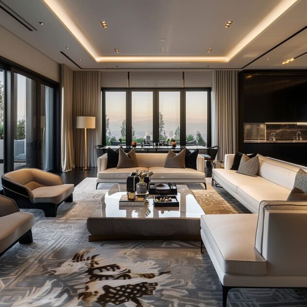 A Dive into Luxury Transitional Living Room Interior Design