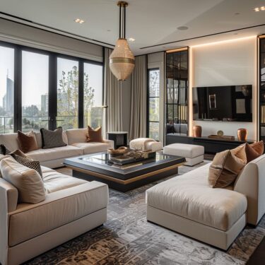A Dive into Luxury Transitional Living Room Interior Design