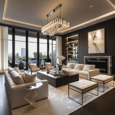 A Dive into Luxury Transitional Living Room Interior Design