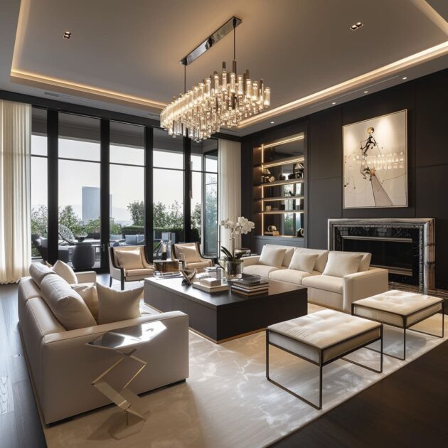 A Dive into Luxury Transitional Living Room Interior Design