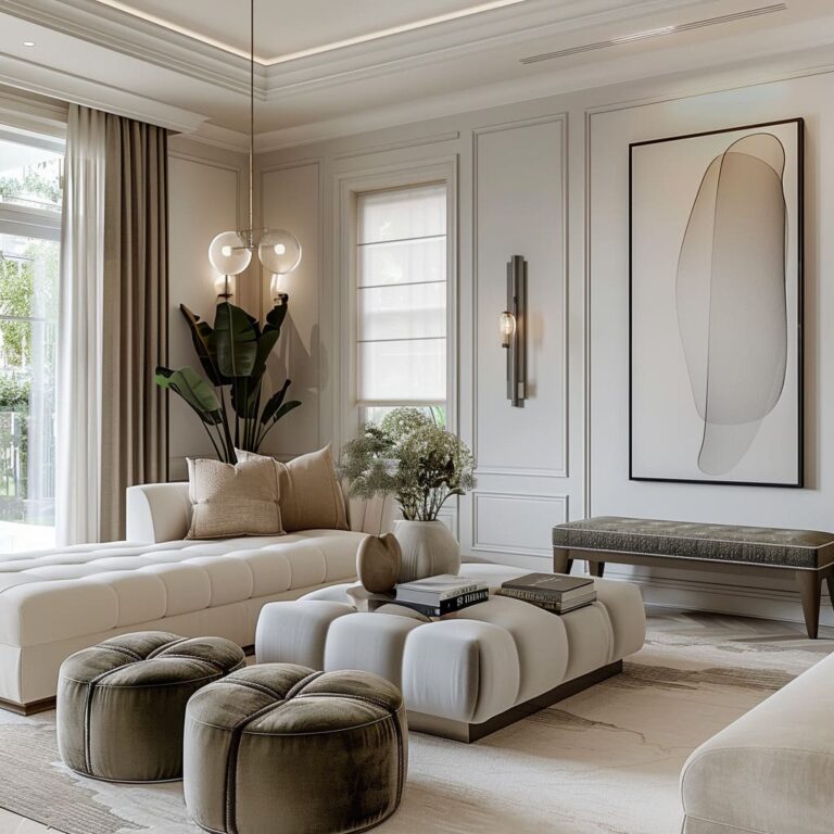 Delicate Dance of Contemporary Living Room Interior Design