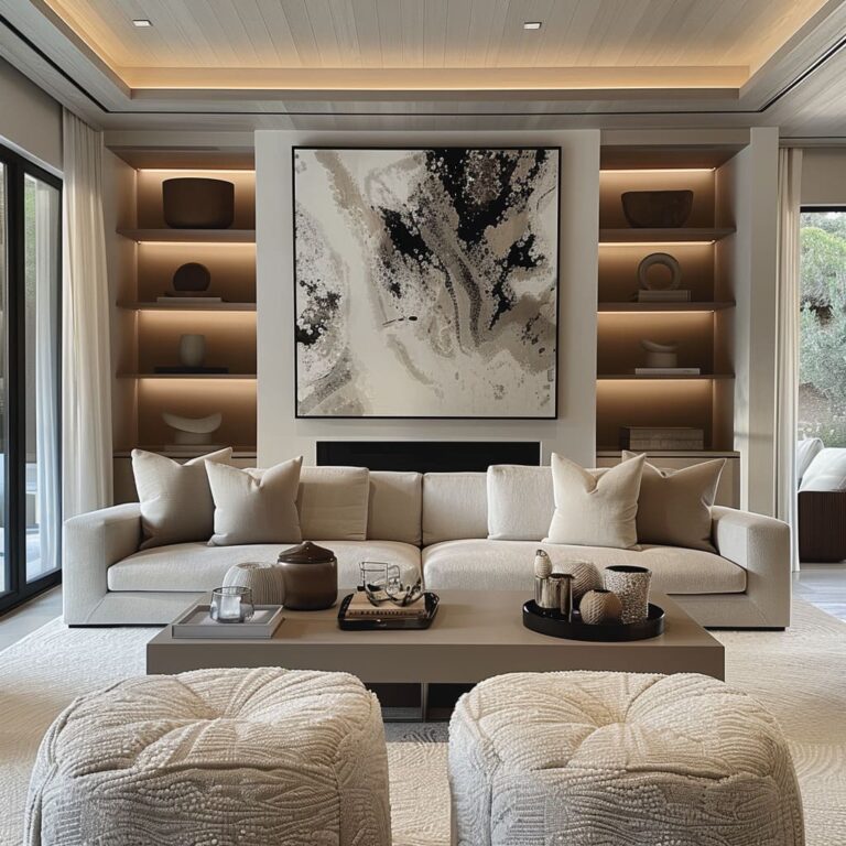 Calm, Light, and Spatial Beauty in Living Room Interiors
