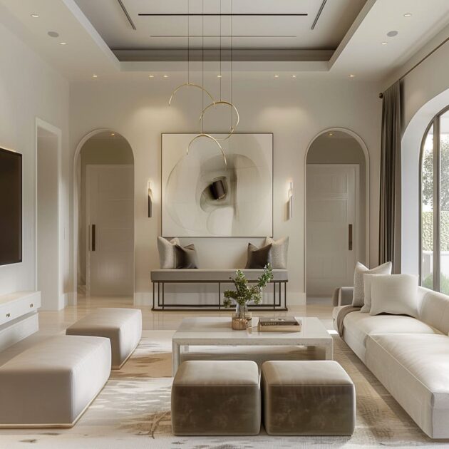 Delicate Dance of Contemporary Living Room Interior Design