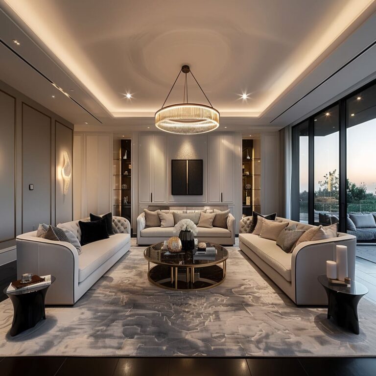 A Dive into Luxury Transitional Living Room Interior Design