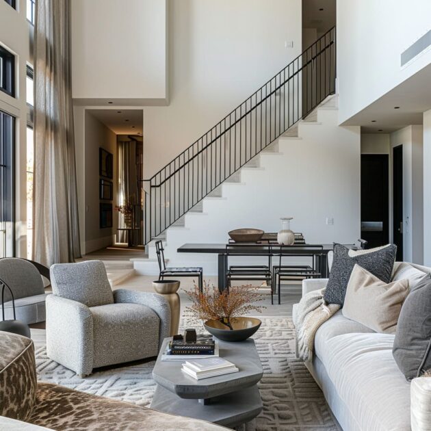 Architecture and Interior Design in 2-story House