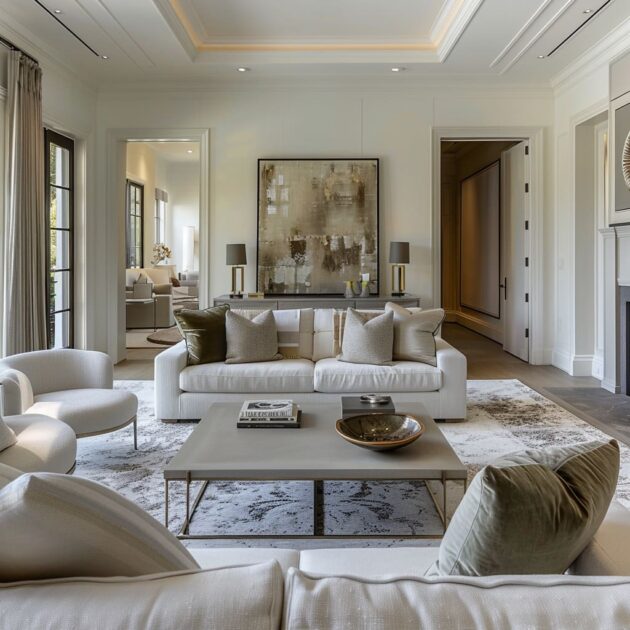 Delicate Dance of Contemporary Living Room Interior Design