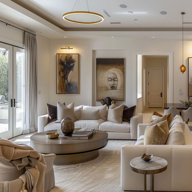 Delicate Dance of Contemporary Living Room Interior Design