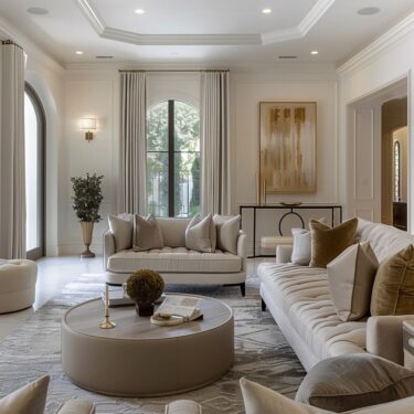 Delicate Dance of Contemporary Living Room Interior Design