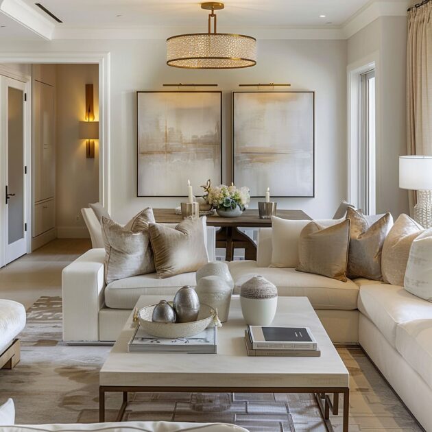 Delicate Dance of Contemporary Living Room Interior Design