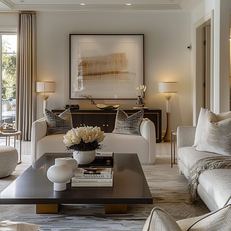 Delicate Dance of Contemporary Living Room Interior Design