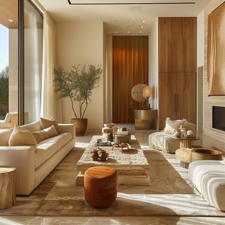 Minimalist Living Room Interiors with Natural Materials | FH