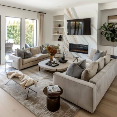 Calm, Light, and Spatial Beauty in Living Room Interiors