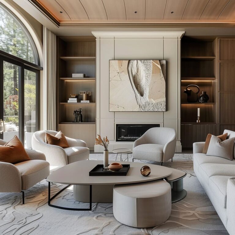 Calm, Light, and Spatial Beauty in Living Room Interiors