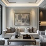 Contermporary Transitional Living Room: Walls, Ceiling, Decor