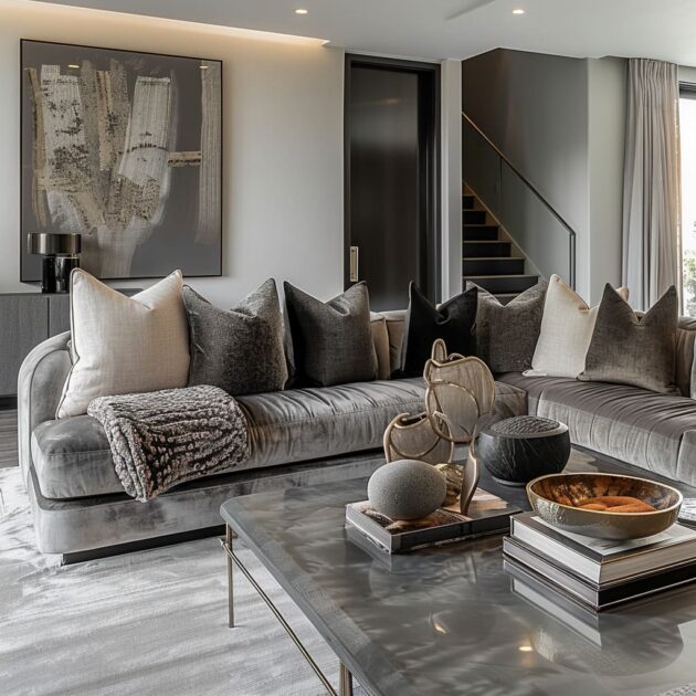 Monochrome Living Room: Luxury in Single-Color Home Design
