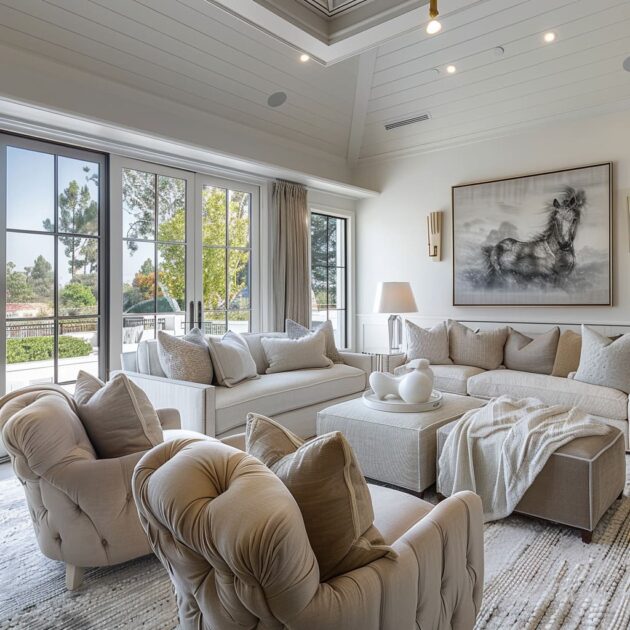 Detailed Guide to White Farmhouse Living Room Design | FH