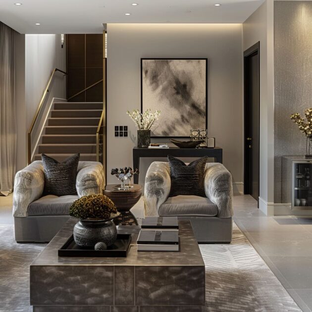 Monochrome Living Room: Luxury in Single-Color Home Design