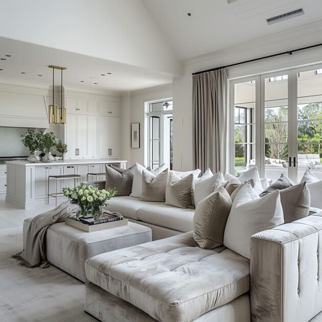 Detailed Guide to White Farmhouse Living Room Design | FH