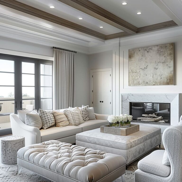 Detailed Guide to White Farmhouse Living Room Design | FH