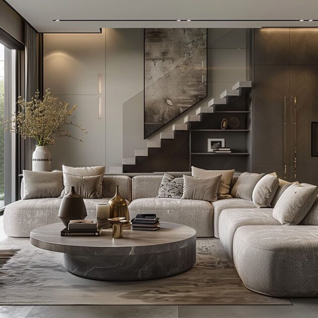 Monochrome Living Room: Luxury in Single-Color Home Design