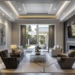 Contermporary Transitional Living Room: Walls, Ceiling, Decor