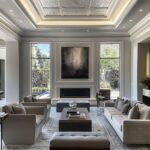 Contermporary Transitional Living Room: Walls, Ceiling, Decor