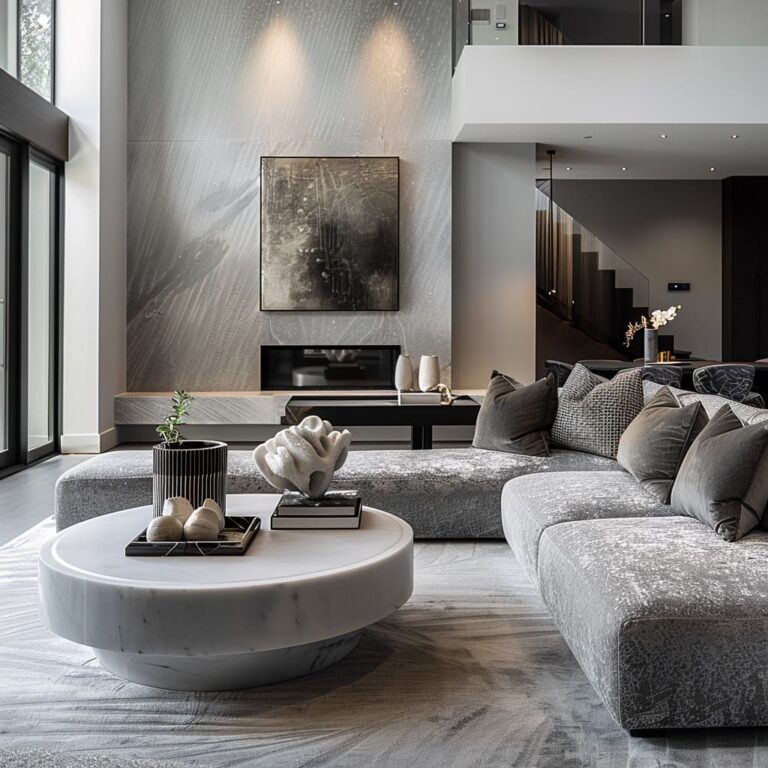 Monochrome Living Room: Luxury in Single-Color Home Design