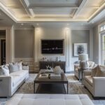 Contermporary Transitional Living Room: Walls, Ceiling, Decor