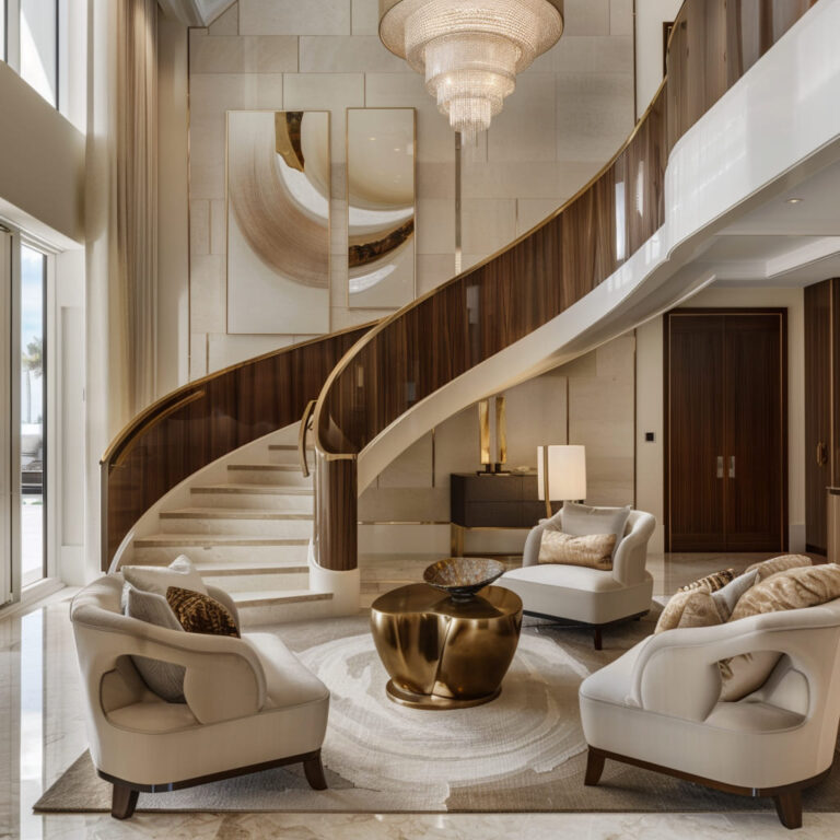 Top Luxury Staircase Design Ideas for Modern Mansions | FH