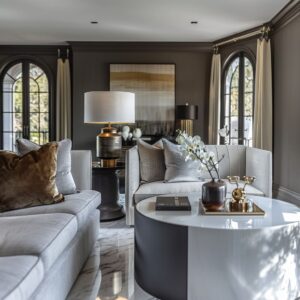 Design Ideas for a Living Room with a Grey Sofa and Decor