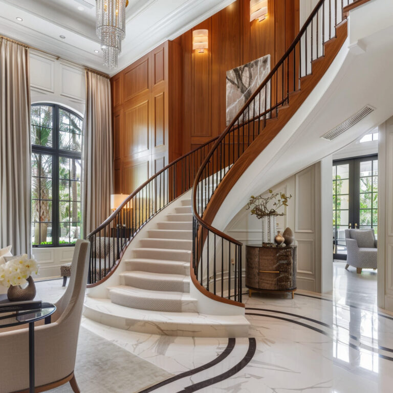 Top Luxury Staircase Design Ideas for Modern Mansions | FH