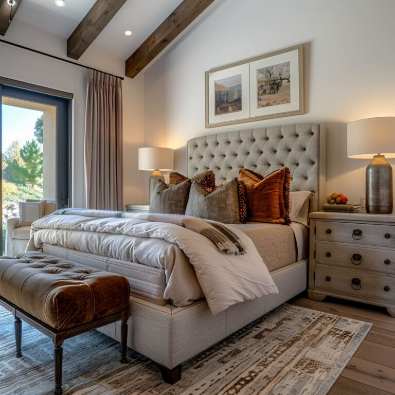 Modern Rustic Farmhouse Master Bedroom Design Ideas