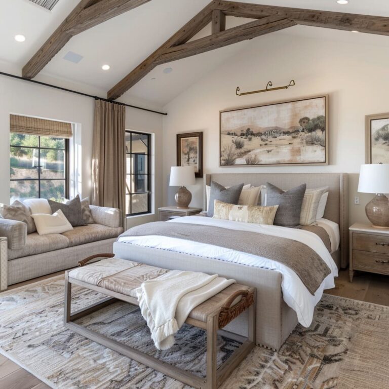 Modern Rustic Farmhouse Master Bedroom Design Ideas