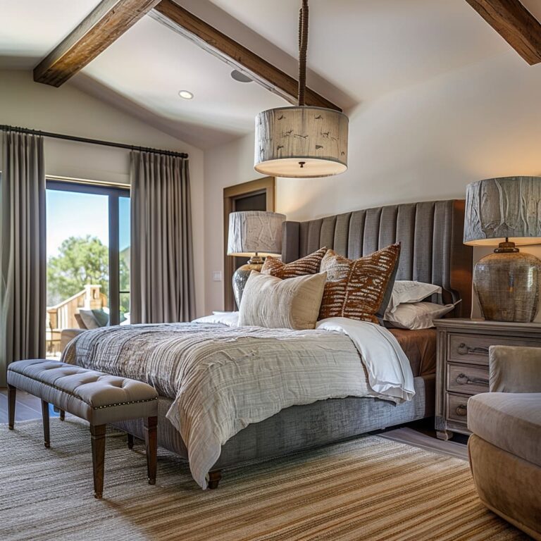 Modern Rustic Farmhouse Master Bedroom Design Ideas