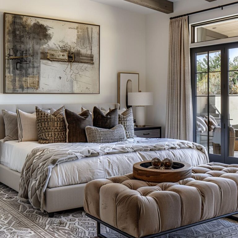 Modern Rustic Farmhouse Master Bedroom Design Ideas