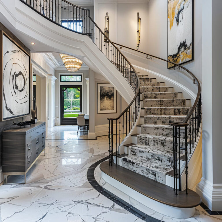 Top Luxury Staircase Design Ideas for Modern Mansions | FH