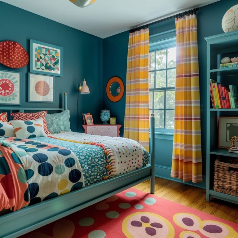 reative Child's Room Decor: Bright Colors and Fun Patterns