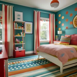reative Child's Room Decor: Bright Colors and Fun Patterns