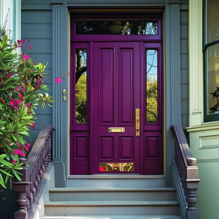 Stylish Entry Door Ideas on a Budget with Bold Colors