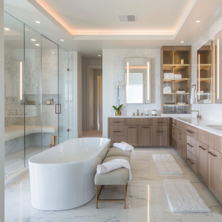 Dream Spa at Your Home: Master Bathrooms in Luxury White