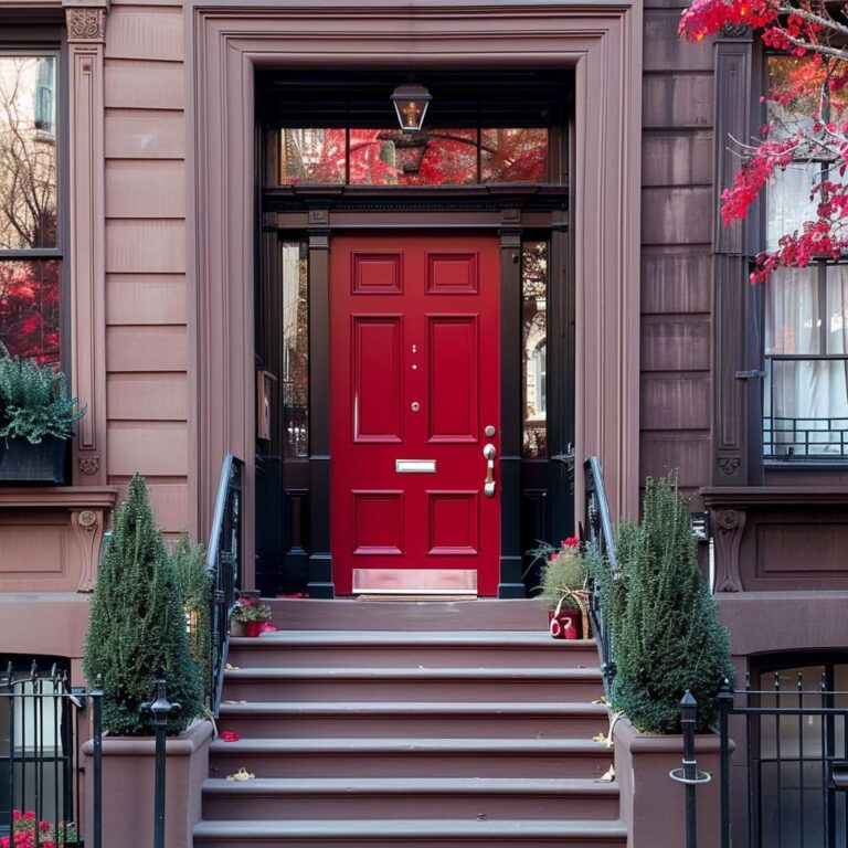Stylish Entry Door Ideas on a Budget with Bold Colors