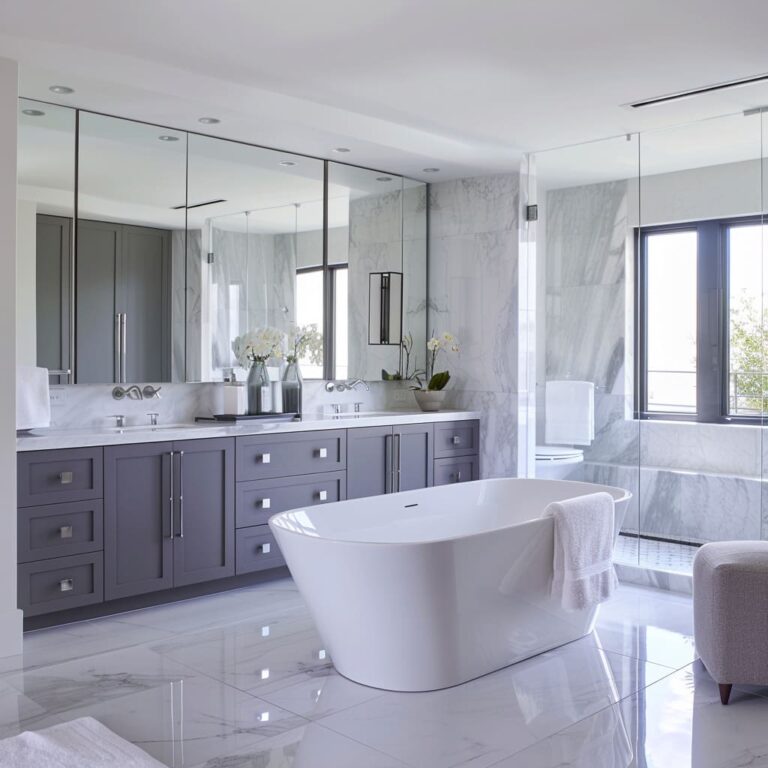Dream Spa at Your Home: Master Bathrooms in Luxury White