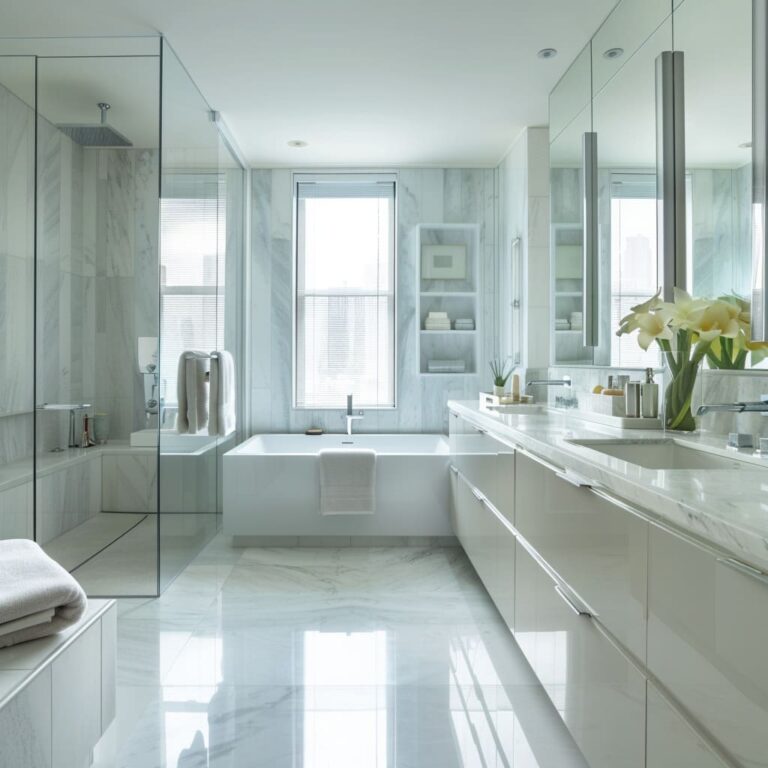 Dream Spa at Your Home: Master Bathrooms in Luxury White