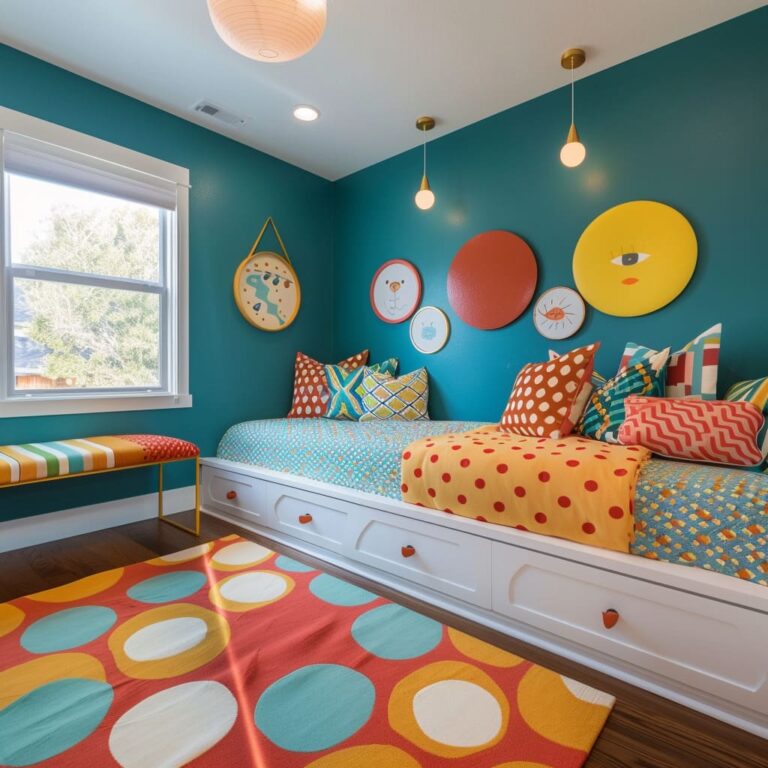 reative Child's Room Decor: Bright Colors and Fun Patterns